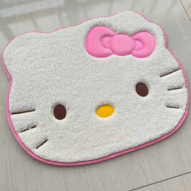 Дизайнерский плюшевый коврик Sanrio Hello Kitty, мягкий придверный коврик, напольный коврик, нескользящий коврик из искусственного кашемира для дома, гостиной, ванной комнаты.