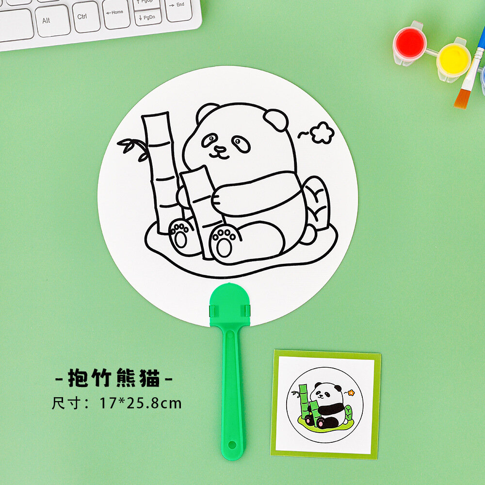 Раскраска "Панда", бамбуковая, в руках, ручная роспись, для детей