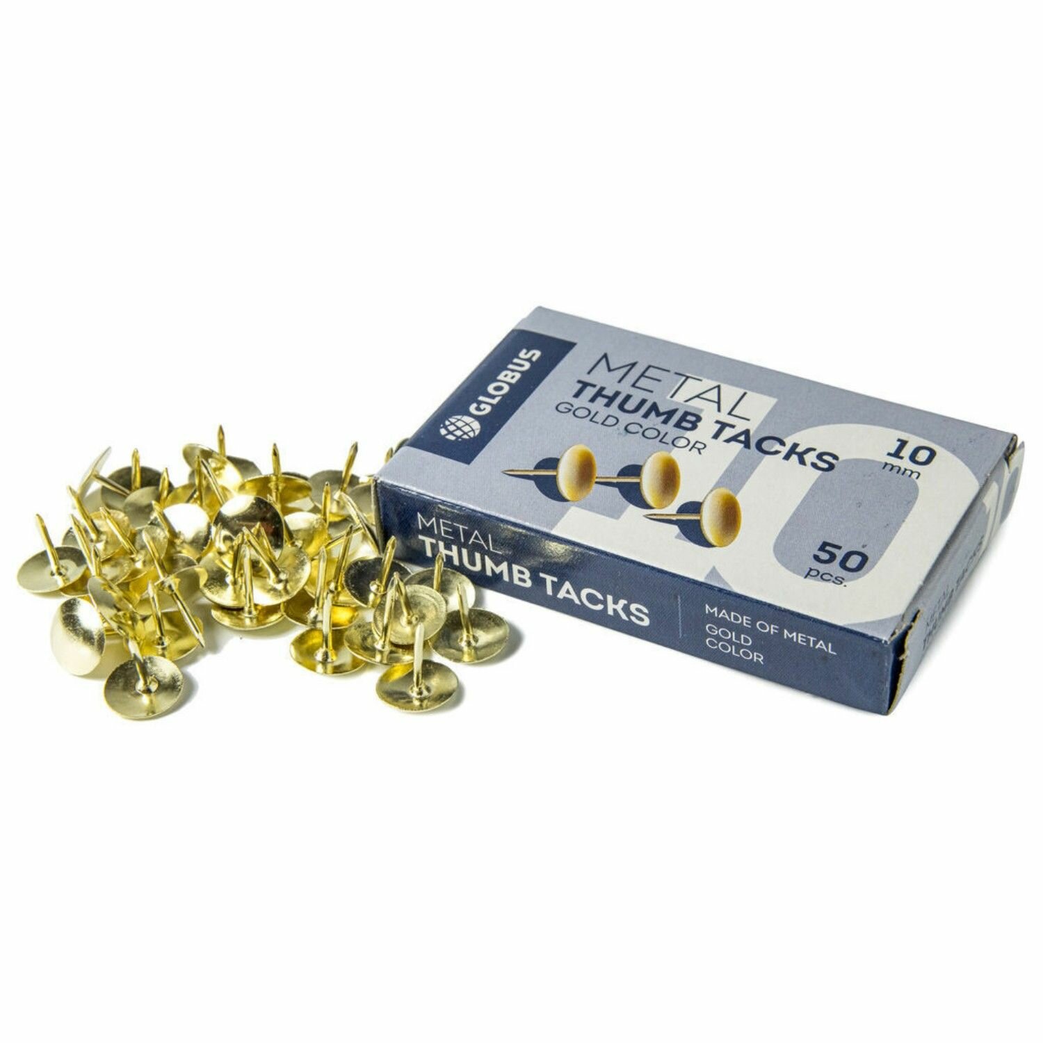 Кнопки 10мм (50шт) золотистые