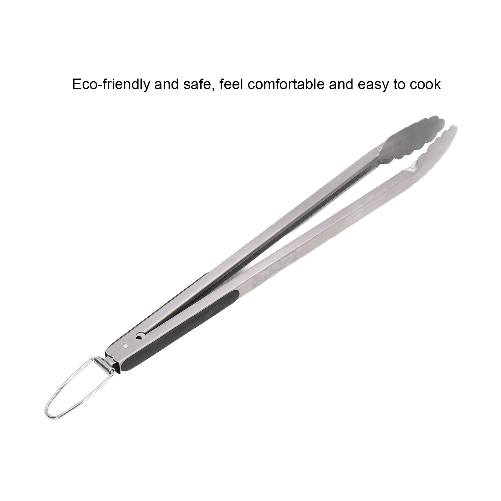 Пищевые щипцы, длинное антипригарное подвесное кольцо из нержавеющей стали, силикон для домашней кухни, барбекю, кемпинга