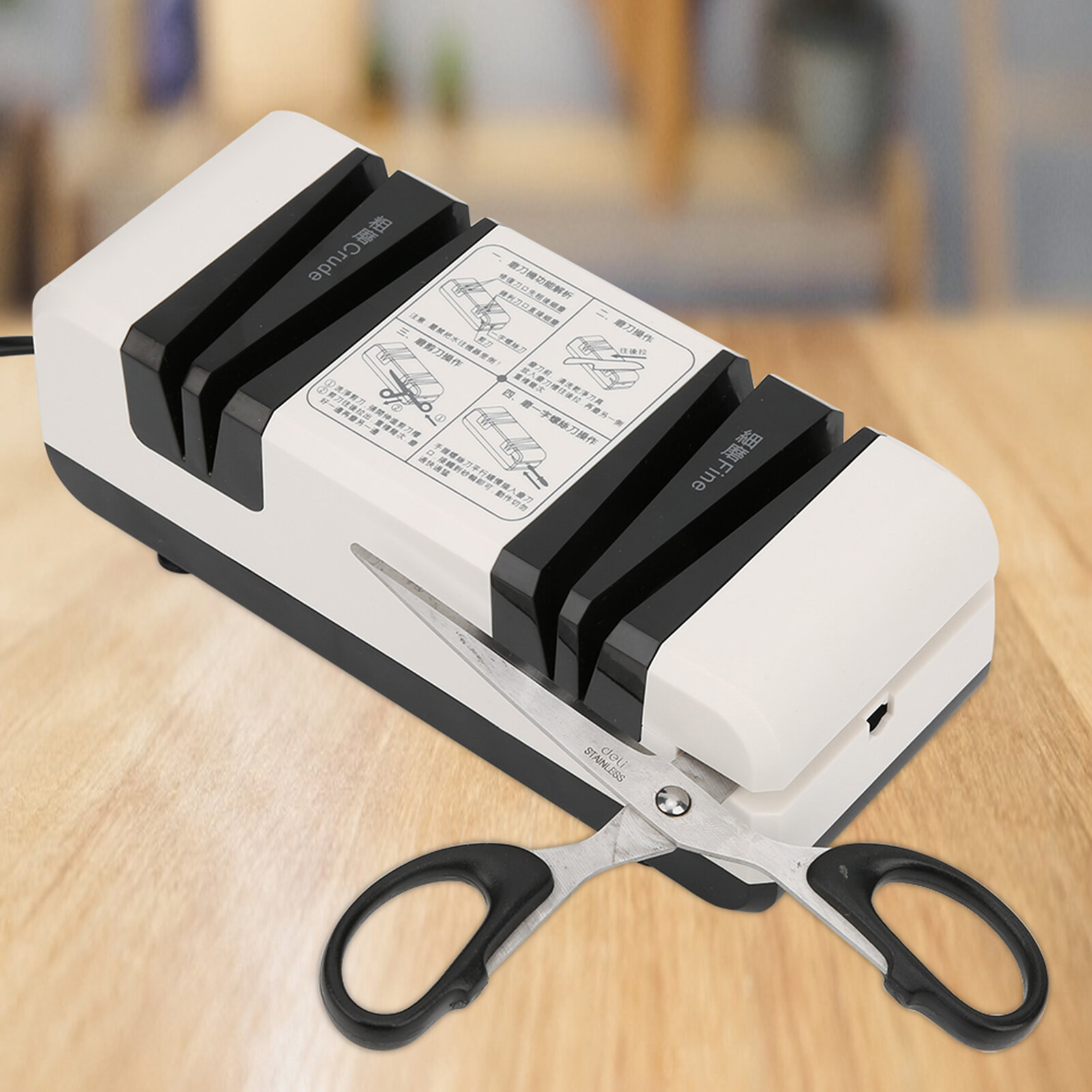 Muti Функциональная автоматическая электрическая точилка для лезвий, кухонный нож, ножницы, машина для заточки CN 220 В (черный, белый)