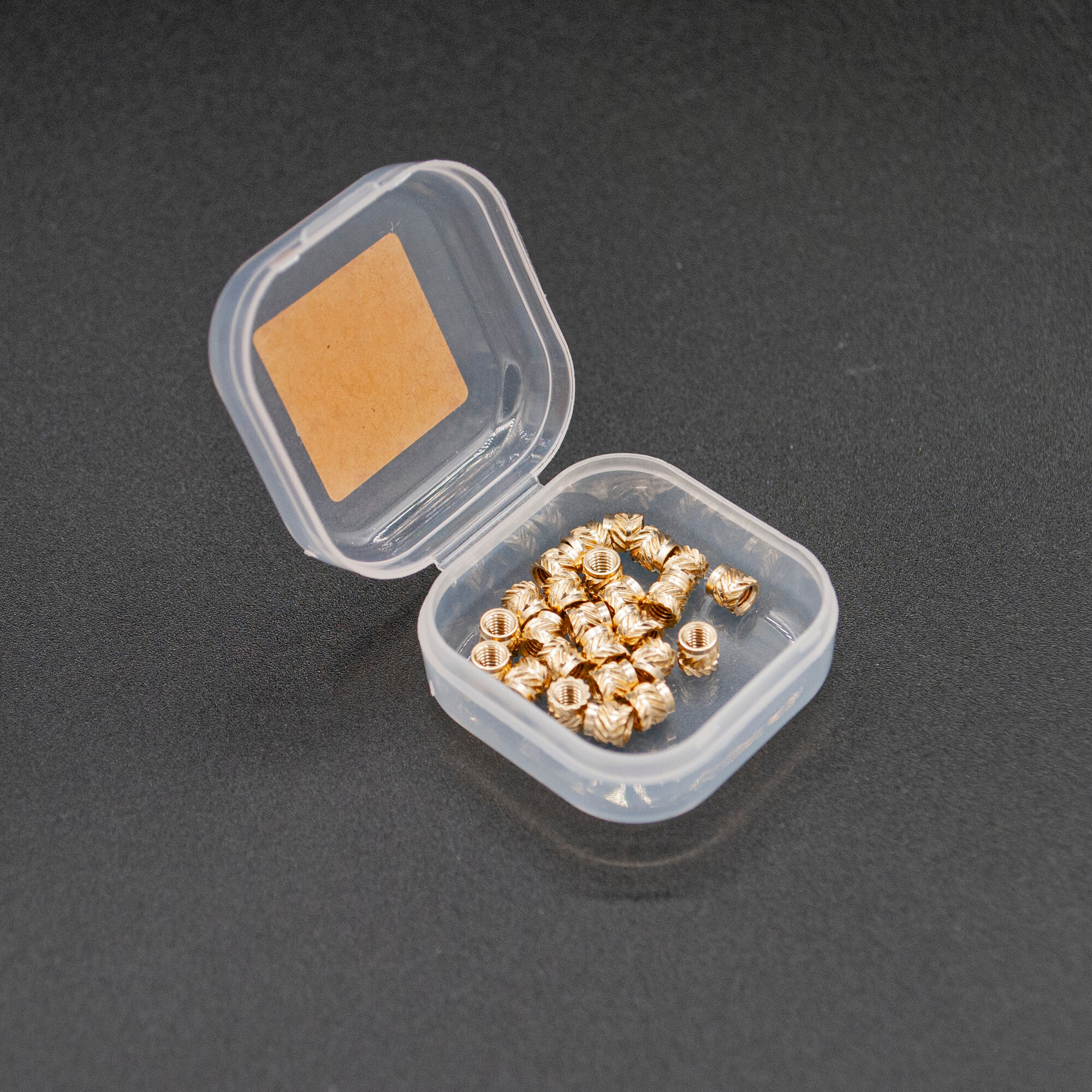 Втулка резьбовая латунная закладная, вплавляемая М3х4х4.2 (25 штук)