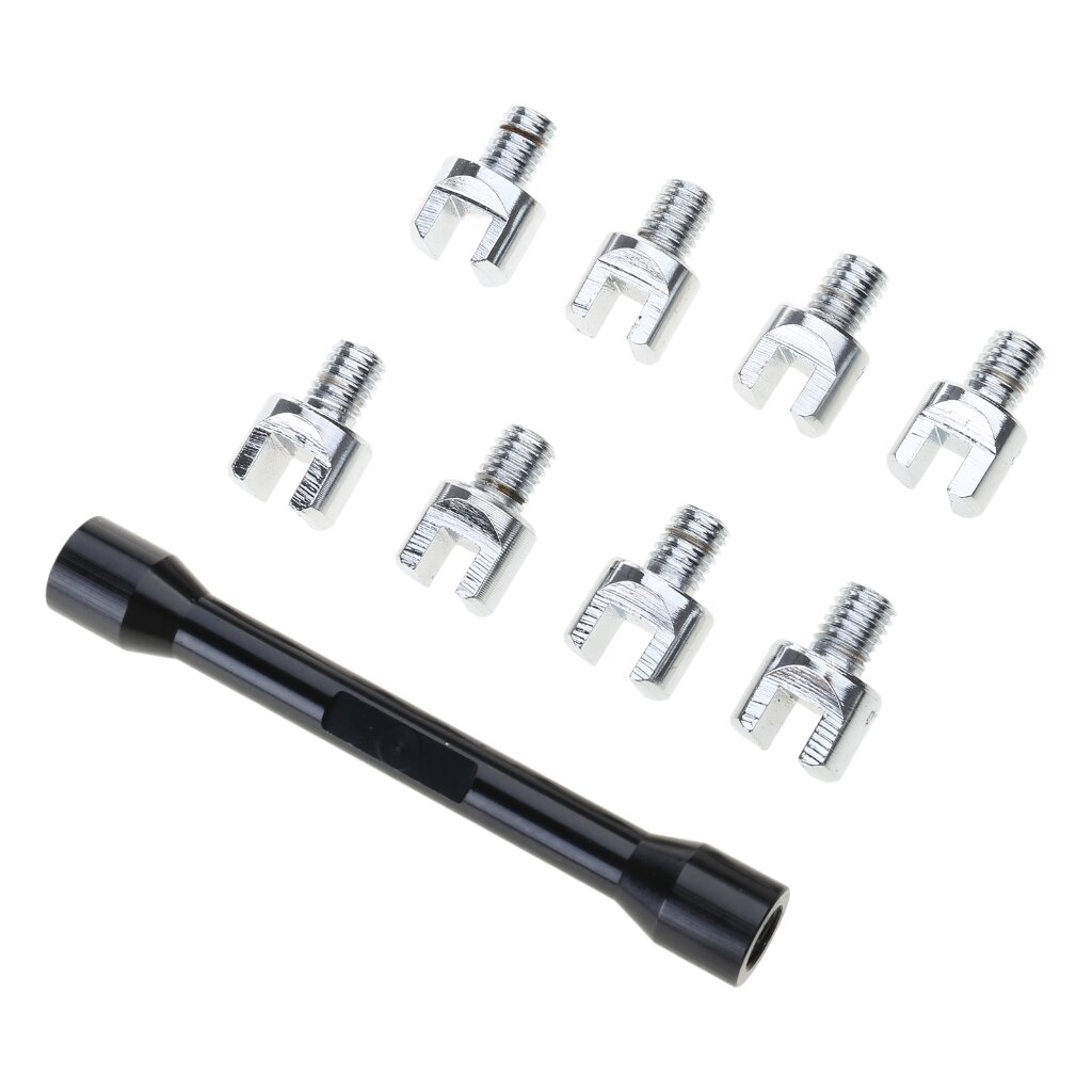 Набор Мотоциклетных Гаечных Ключей Для Регулировки Натяжения Спиц Для Большинства Инструментов Для Ремонта Ручек мотоциклов с 10 Шт. Закаленных Наконечников 5.0 ~ 6.8