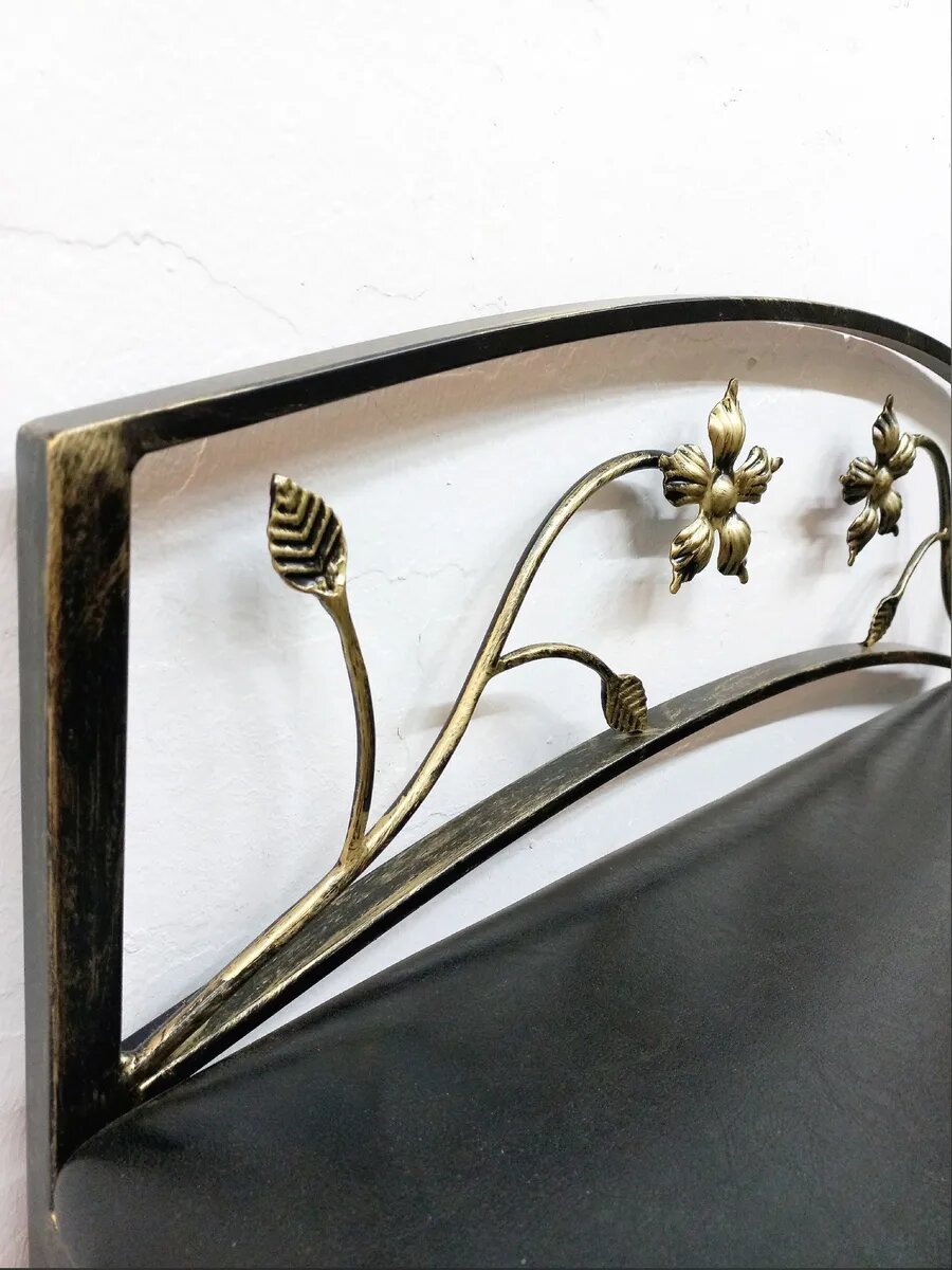 Кованая банкетка №04, Студия кованой мебели Нива, цвет коричневый