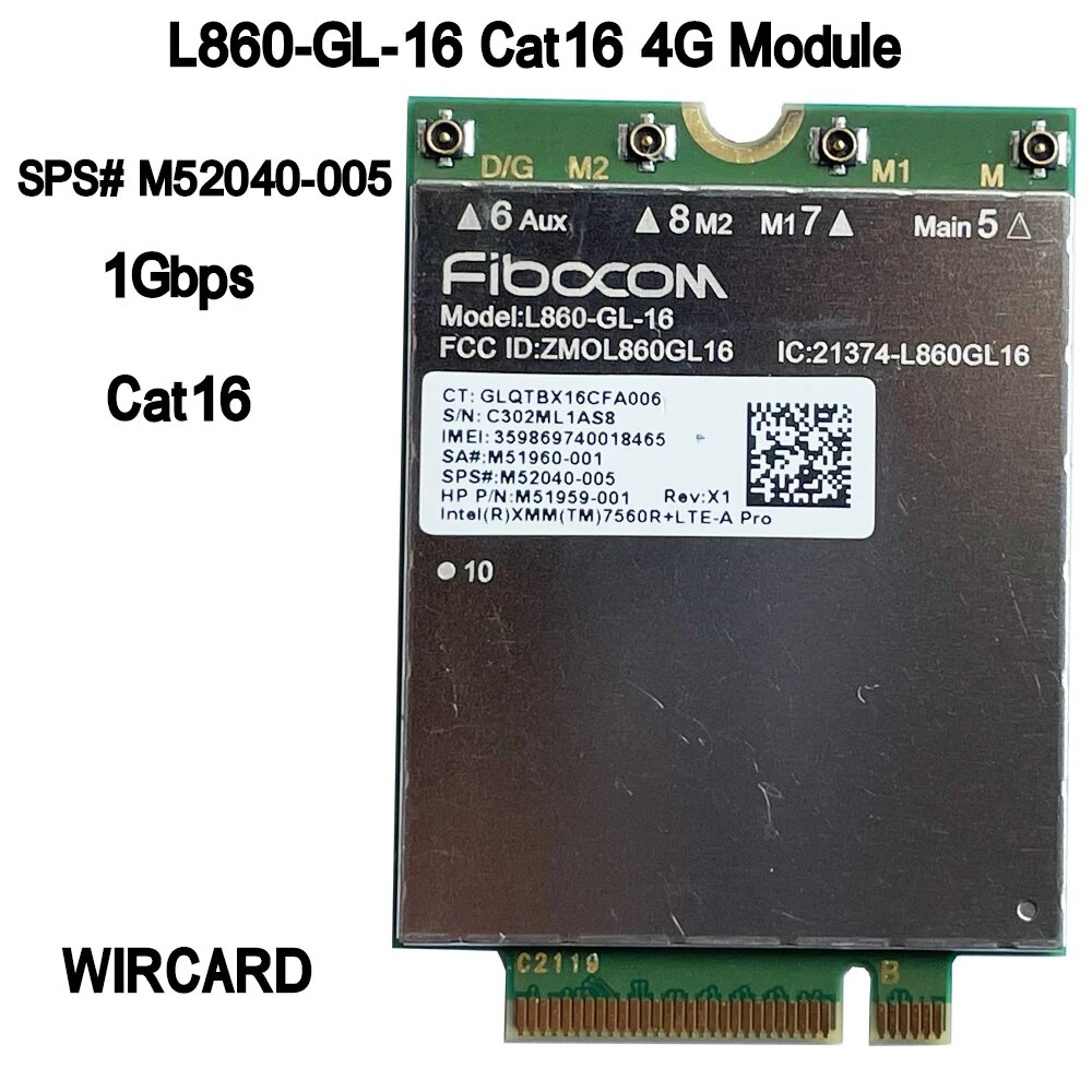 WIRCARD L860-GL-16 4G Модем для ноутбука HP Only L860-GL-16
