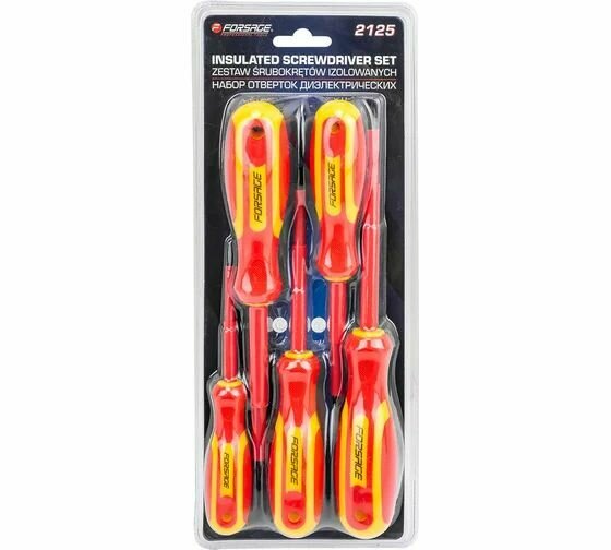 Отвертки диэлектрические, набор 5 предметов FORSAGE