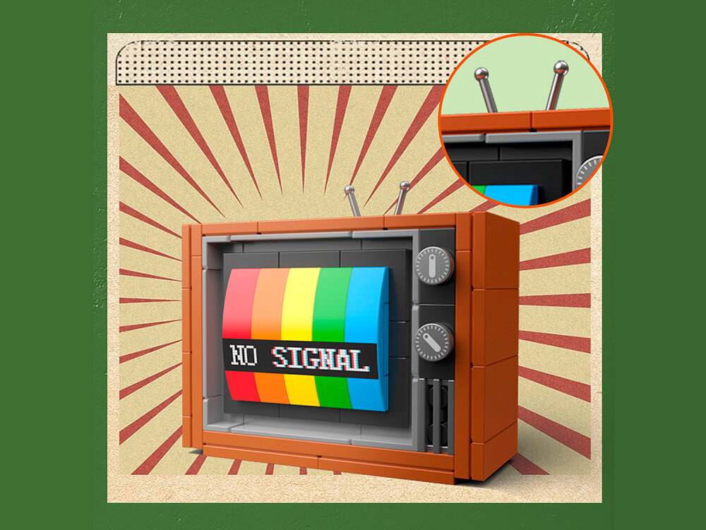 Конструктор JAKI JK8210 Конструктор Цветной телевизор 1970