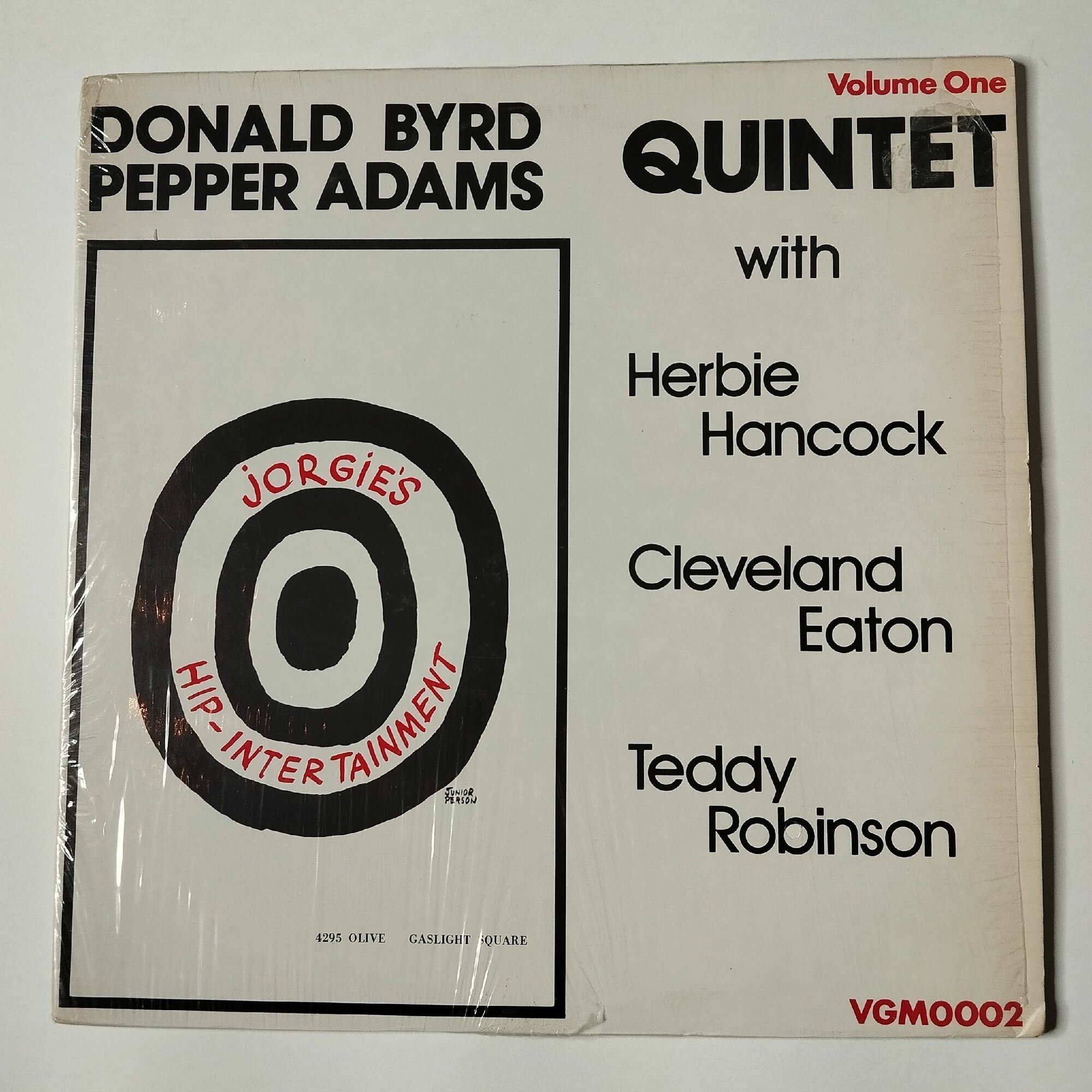Винтажная виниловая пластинка LP Donald Byrd Pepper Adams Quintet Jorgie Hip Intertainment Volume One (USA 1981)