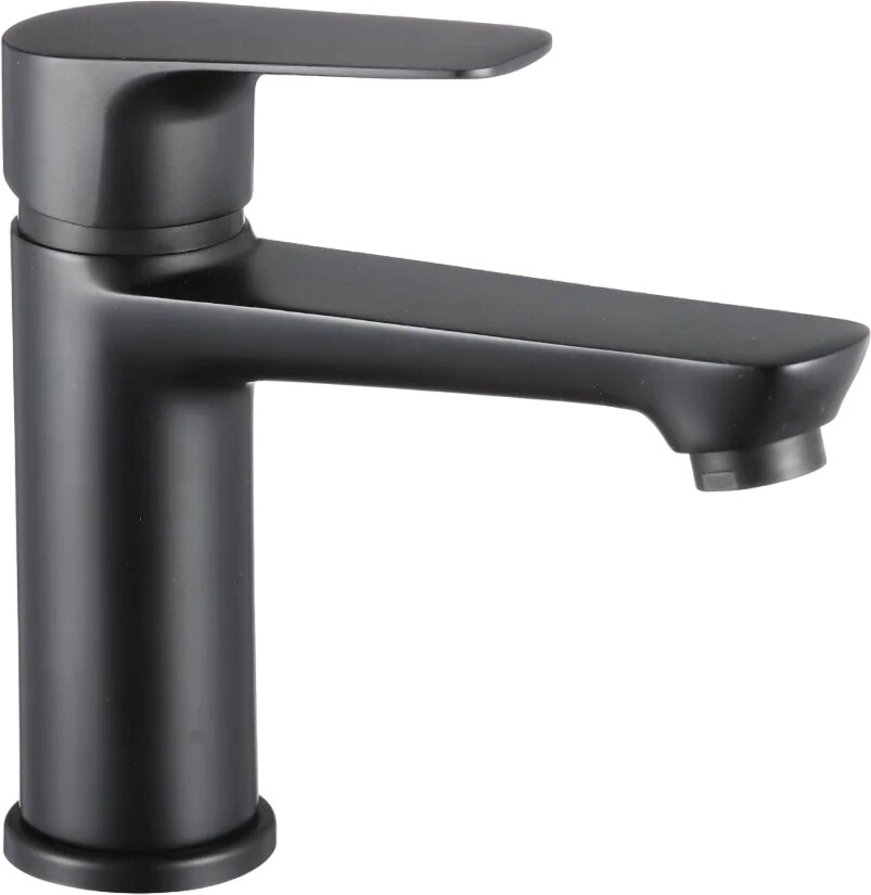 Смеситель для раковины Olive'S Tieso 26100TSB черный, матовый, кран для ванной в раковину, из латуни, рычажный, с керамическим картриджем, с функцией экономии расхода