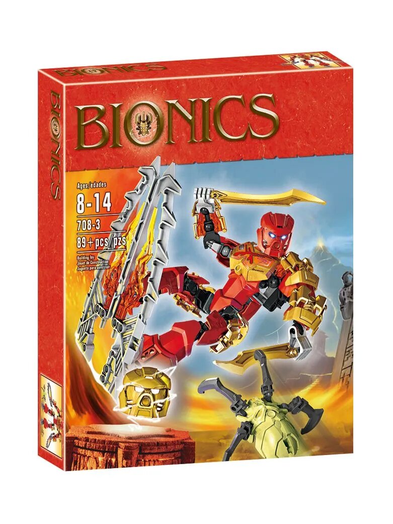 Сборная фигурка конструктор KSZ Bionicle: Таху - Повелитель Огня, 89 дет. (KZ_708-3) / совместим с 70787