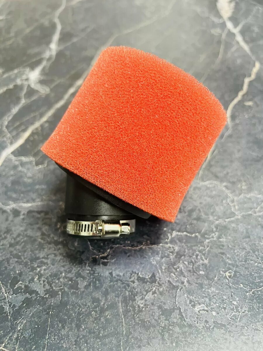 Фильтр нулевого сопротивления, оранжевый, 35 мм, 45 град, поролон