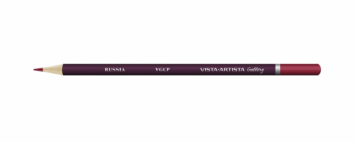 Карандаш 6 штук цветной художественный "VISTA-ARTISTA" "Gallery" VGCP заточенный 338 Хинакридон пурпурный (Quinacridone)