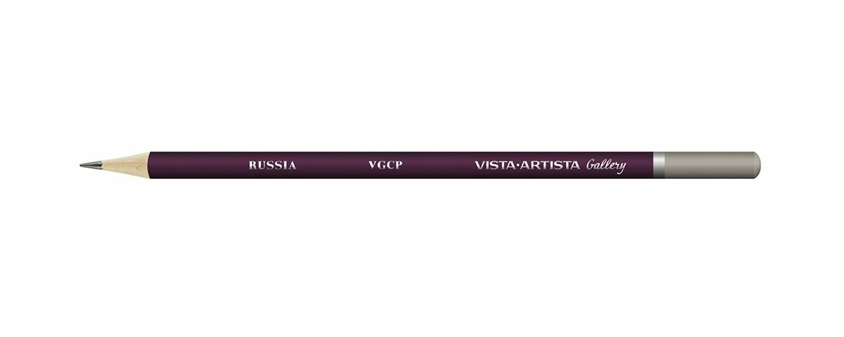 Карандаш 6 штук цветной художественный "VISTA-ARTISTA" "Gallery" VGCP заточенный 807 Серый теплый (Warm gray)
