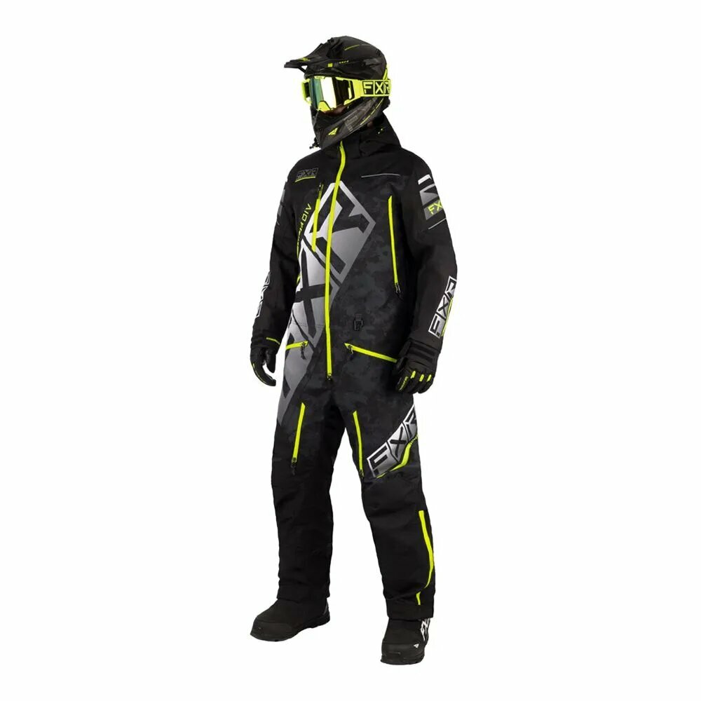 Комбинезон для снегохода FXR CX Lite, цвет Black/Black Camo/HiVis, размер L