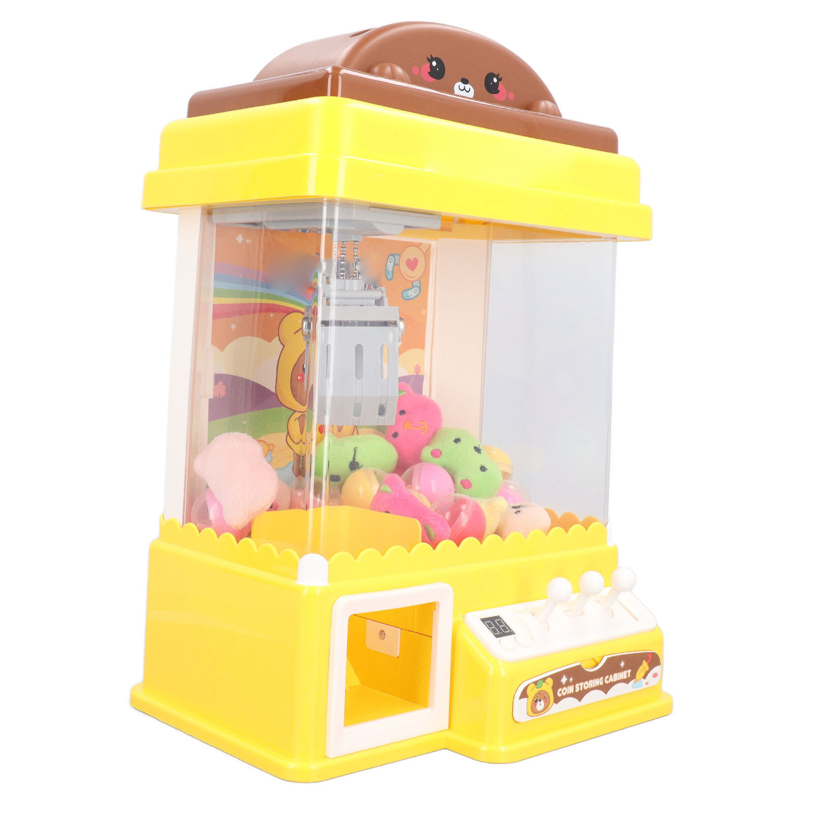 Аркадный игровой автомат с когтями, детский мультяшный медведь, USB источник питания, мини-игрушечный захват, машина