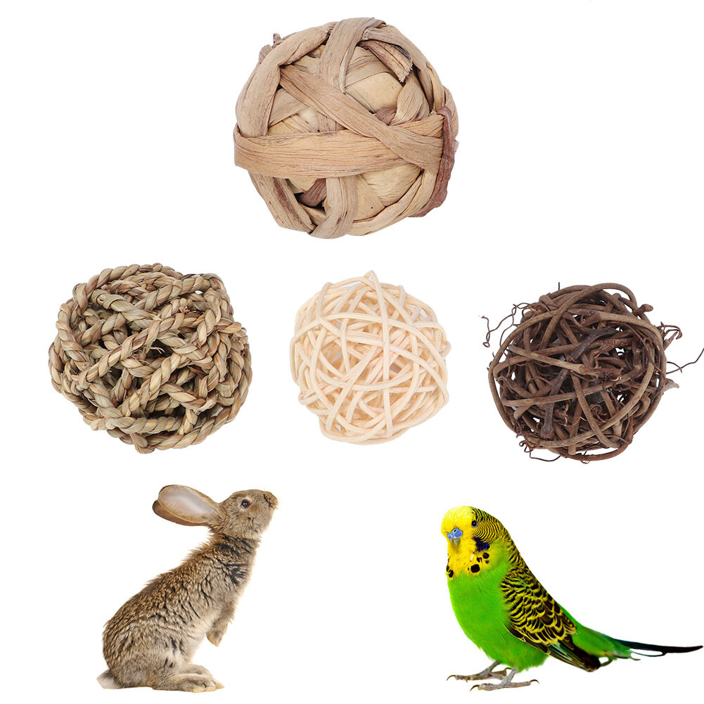 4pcs/ pack птичья попугая жевание игрушек кролика кролика