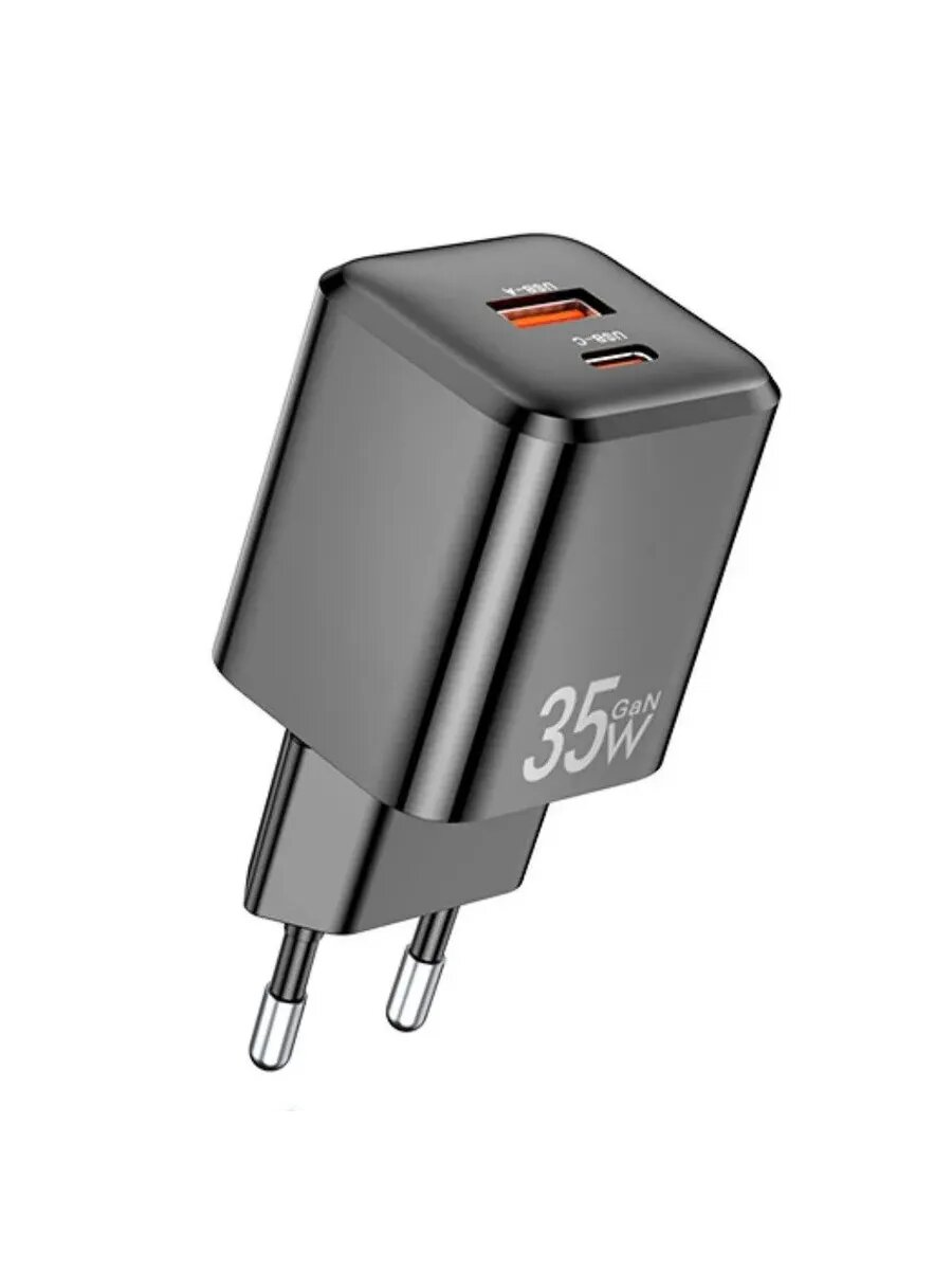 Зарядное устройство Awei PD-66, USB Power Delivery, 35 Вт, чёрное
