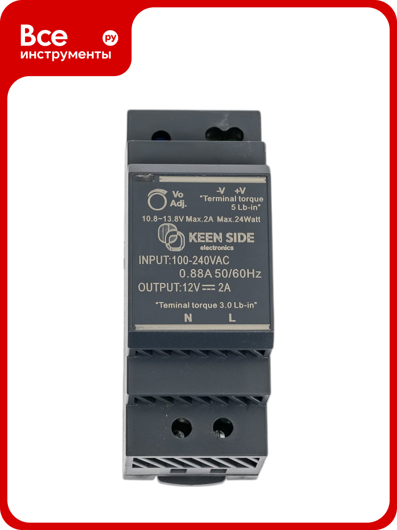 Источник питания KEEN SIDE HDR-30-12 146698 блок питания для светодиодных ламп и гирлянд, защита от короткого замыкания