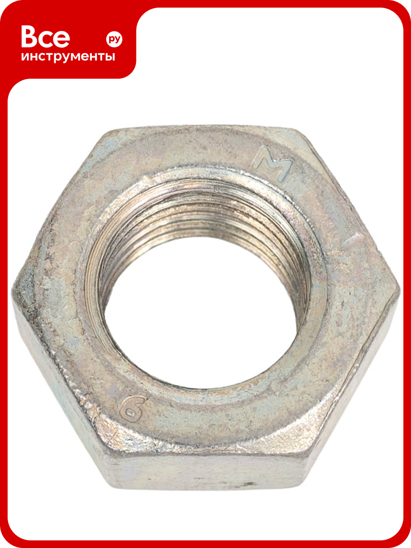Гайка металлсервис М24 DIN 934 оцинкованный, 4 шт. бокс МС 1241090