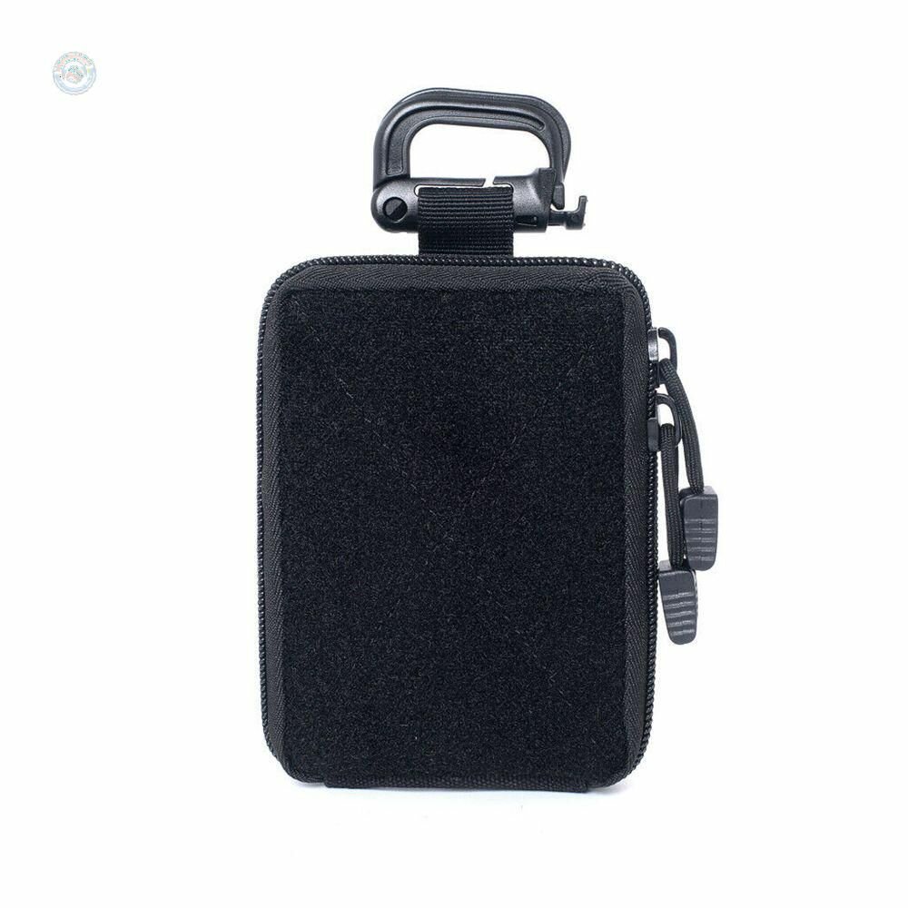 Чехол EDC для выживания с системой Molle, нейлон 1000D, черный/хаки/армейский зеленый, 13x10x2 см, многоуровневый органайзер