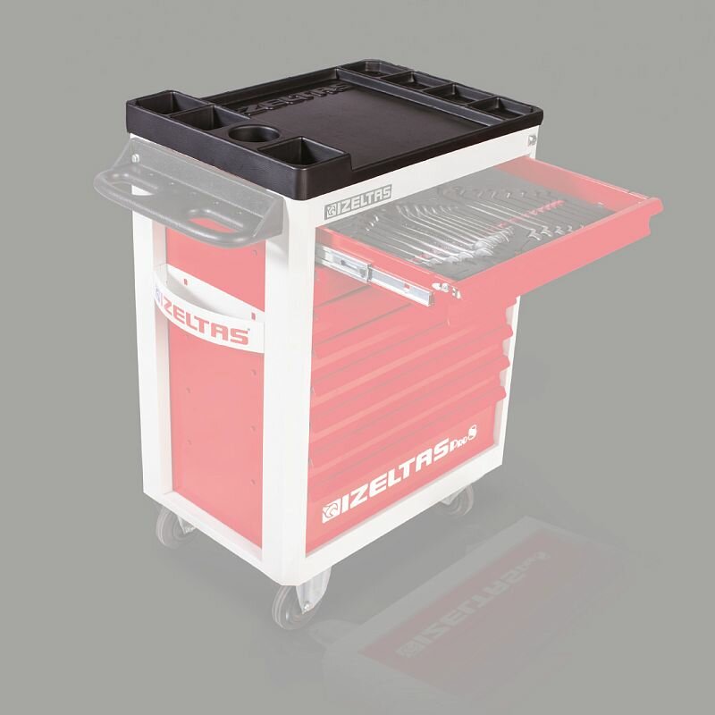 Рабочая поверхность (панель) для инструментальной тележки серии PRO, GARAGE, PARTNER, WAGON, пластик, восемь секций, 20000000564