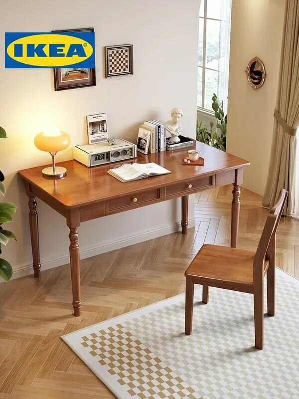 Светлый роскошный американский письменный стол из массива дерева