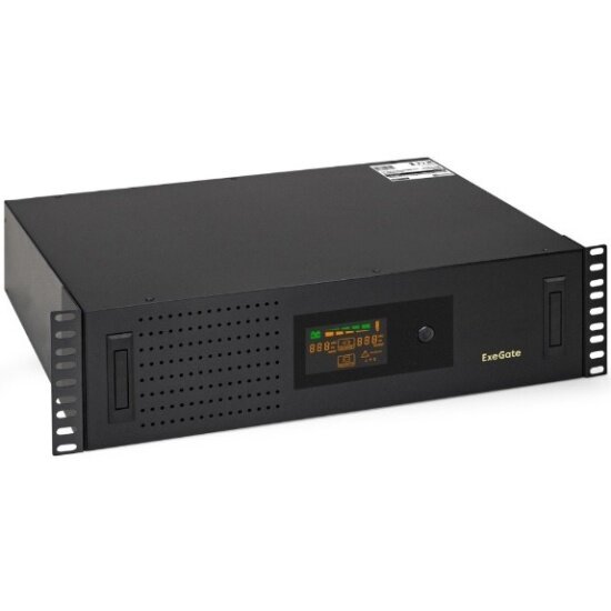 Источники бесперебойного питания Exegate 1U ServerRM UNL-1000. LCD. AVR.6C13. RJ. USB.1U 1000VA/600W
