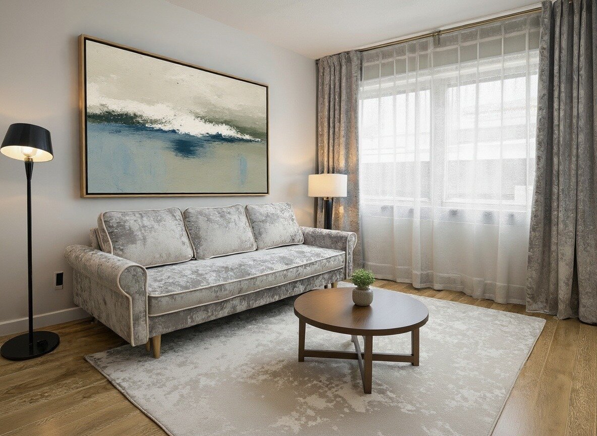 Диван "Джун евро" ДиванРус, еврокнижка, пантограф, 230*100 см, велюр с краш эффектом, бежевый