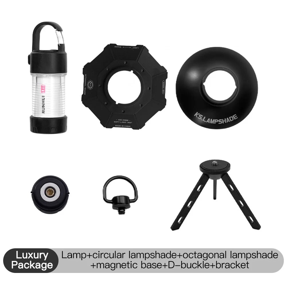 Черный светодиодный фонарь для кемпинга BATOT ML4
