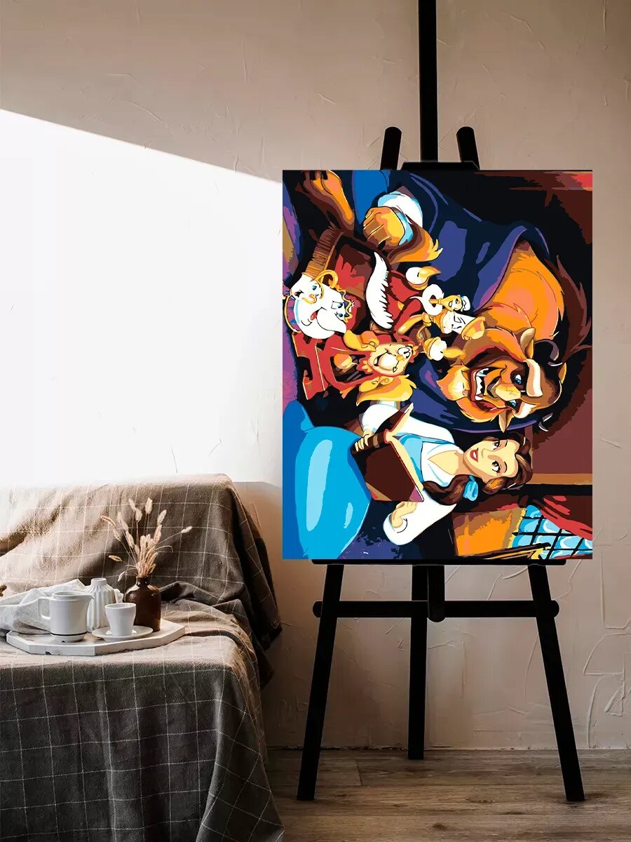 Картина по номерам Красавица и Чудовище Мультфильм Дисней