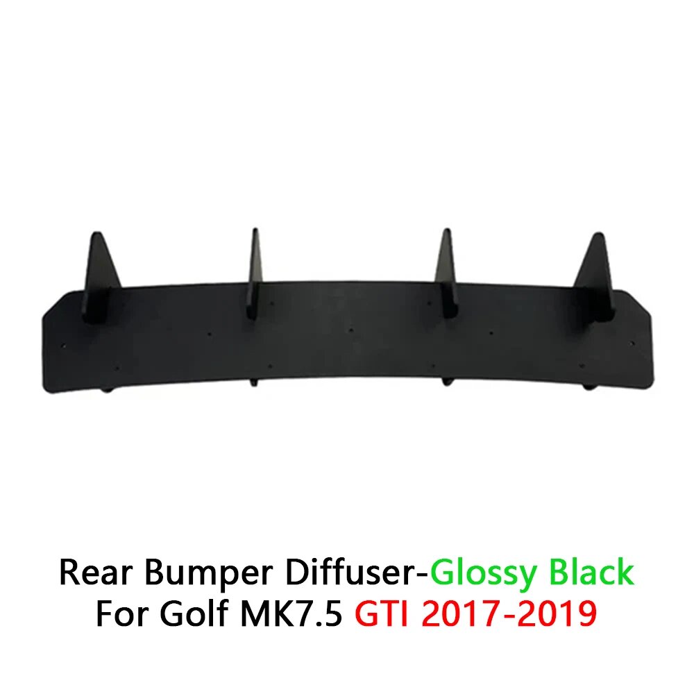 Гольф MK7.5 GTI Диффузор для Volkswagen Диффузор заднего бампера Разветвитель крыла для VW 2017-2019 Аксессуары Авто Внешние детали горячие