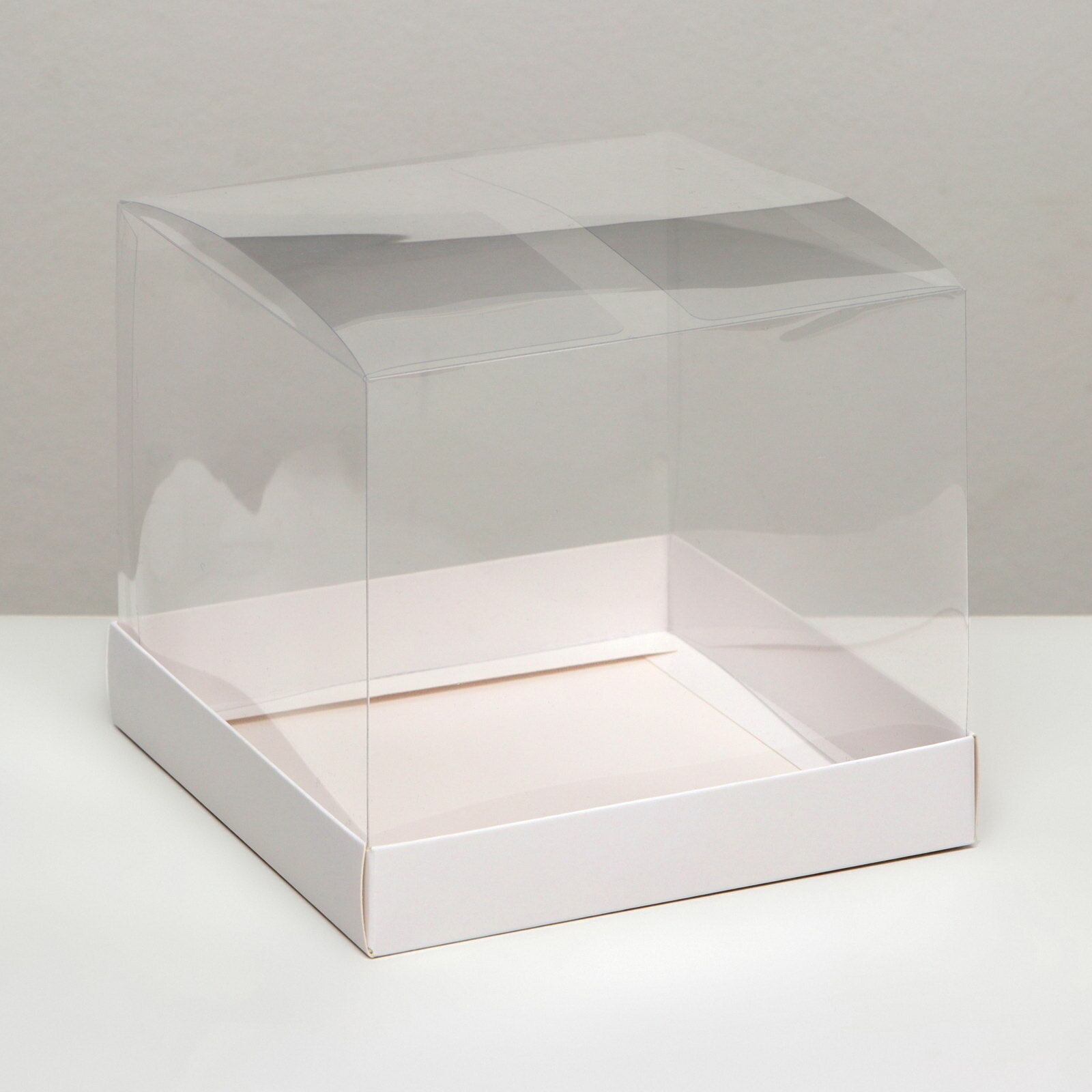 Коробка для пирожных, белый, 16x16x14 см Кондитерская упаковка, 5 шт.