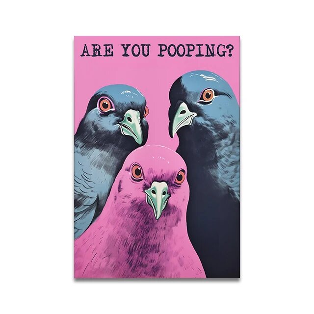 Художественный принт "Are You Pooping", 55x80см, SW10068, без рамы