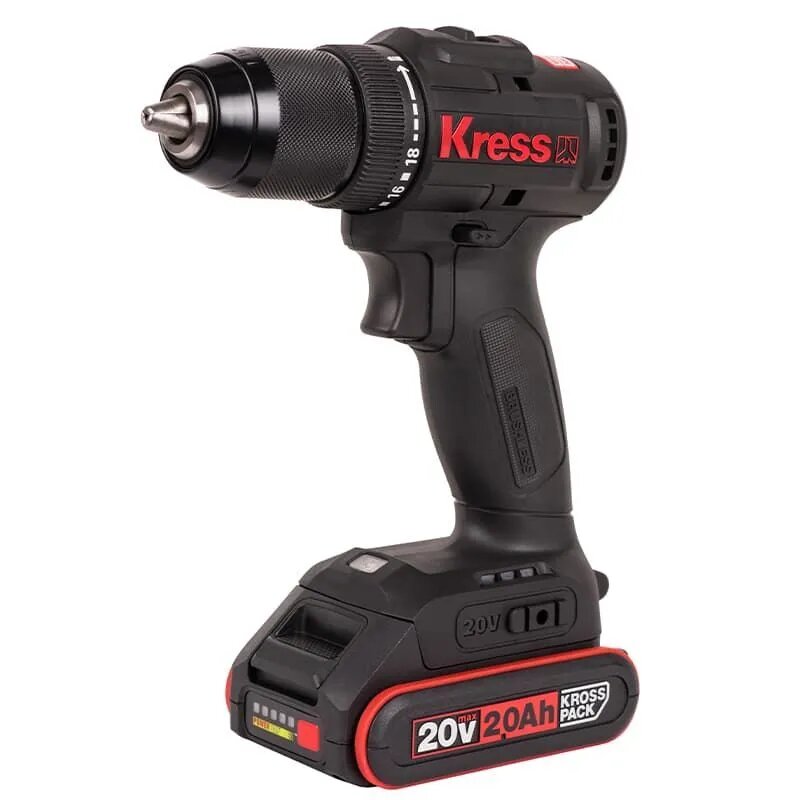 Дрель-шуруповерт KRESS KU212 20V для сверления и работ с крепежом