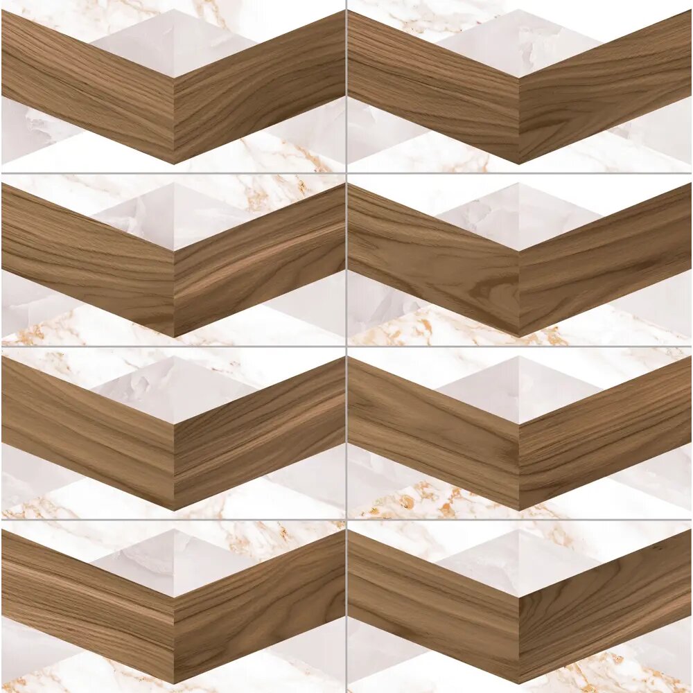 Креафорта Wood Mix 3 плитка настенная матовая 400x200x8мм(15шт) (1,2м2) микс