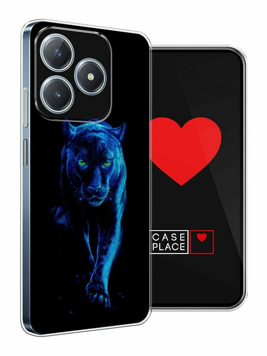 Чехол на Realme C63 / Реалми С63 с принтом "Пантера в лунном свете" — фото 1