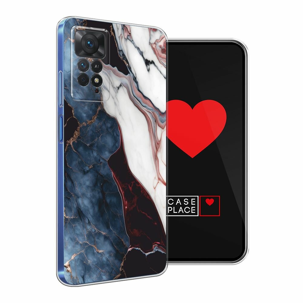 Чехол на Xiaomi Redmi Note 11E Pro / Сяоми Редми Нот 11E Pro Про с принтом "Благородный мрамор" — фото 1