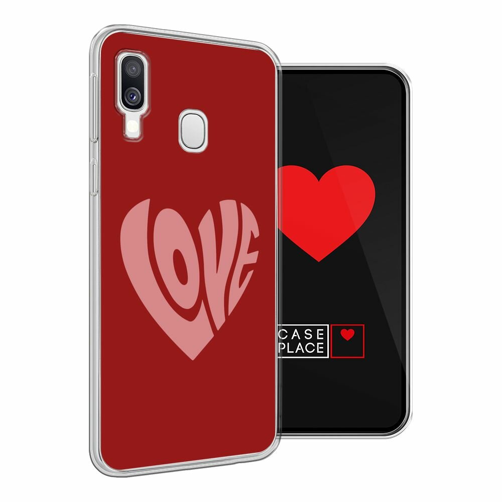 Чехол на Samsung Galaxy A40 / Самсунг Галакси А40 с принтом "Love heart 1 - 14 февраля" — фото 1