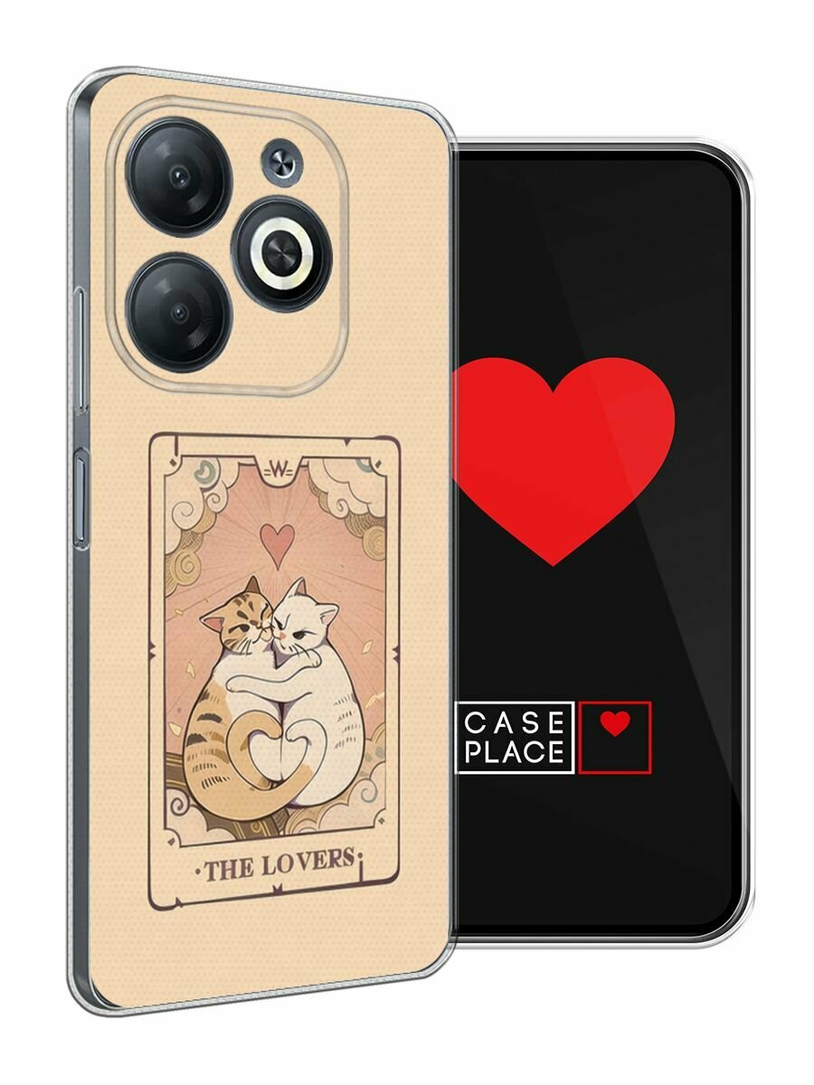 Чехол на Infinix Smart 8 Plus / Инфиникс Смарт 8 Плюс с принтом "The lovers cats 1 - 14 февраля" — фото 1