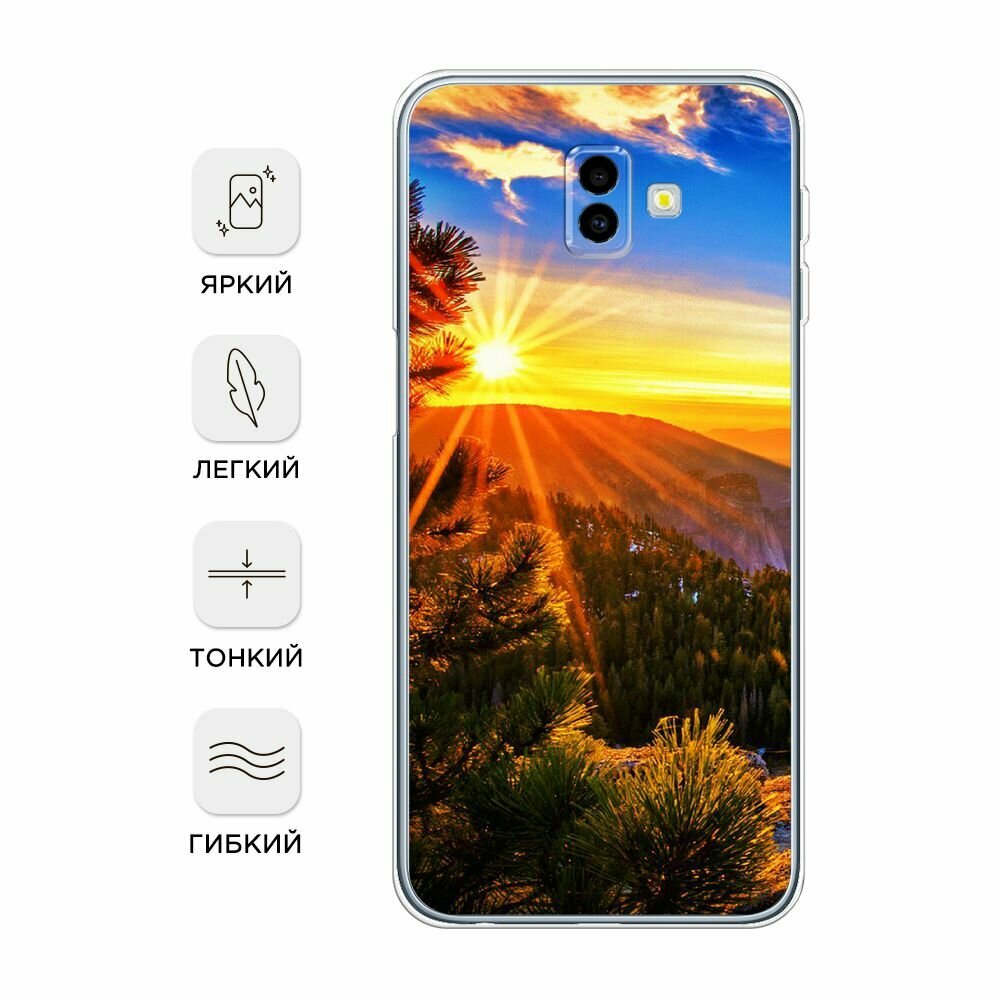 Чехол на Samsung Galaxy J6 + / Самсунг Галакси J6 Плюс 2018 с принтом Восход 4 — фото 1