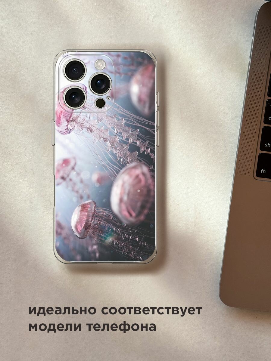Чехол на Apple iPhone 16 Pro / Айфон 16 Про с принтом "Медузы" — фото 1