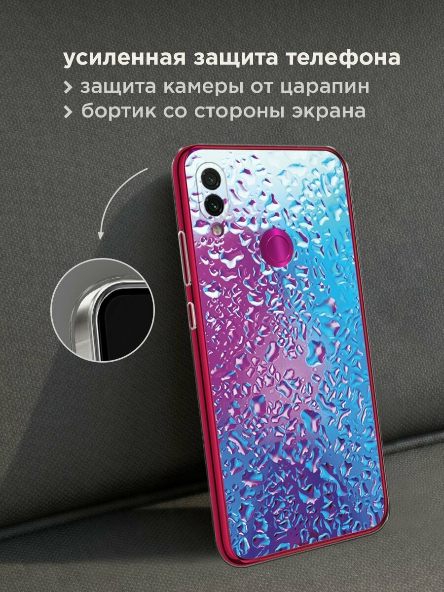 Чехол на Xiaomi Redmi Note 7 / Сяоми Редми Нот 7 с принтом "Капли на стекле" — фото 1