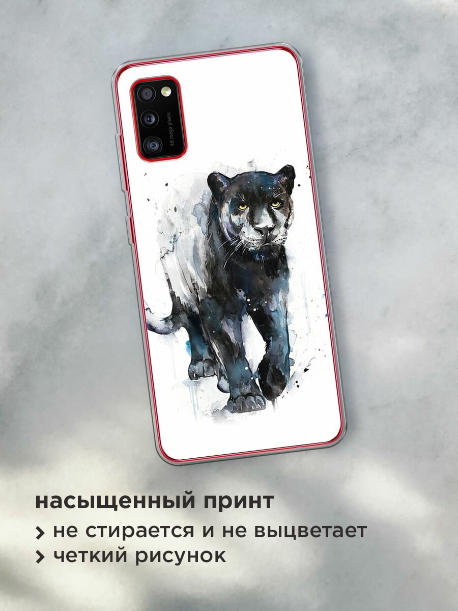 Чехол на Samsung Galaxy A41 / Самсунг Галакси А41 с принтом "Пантера арт 3" — фото 1