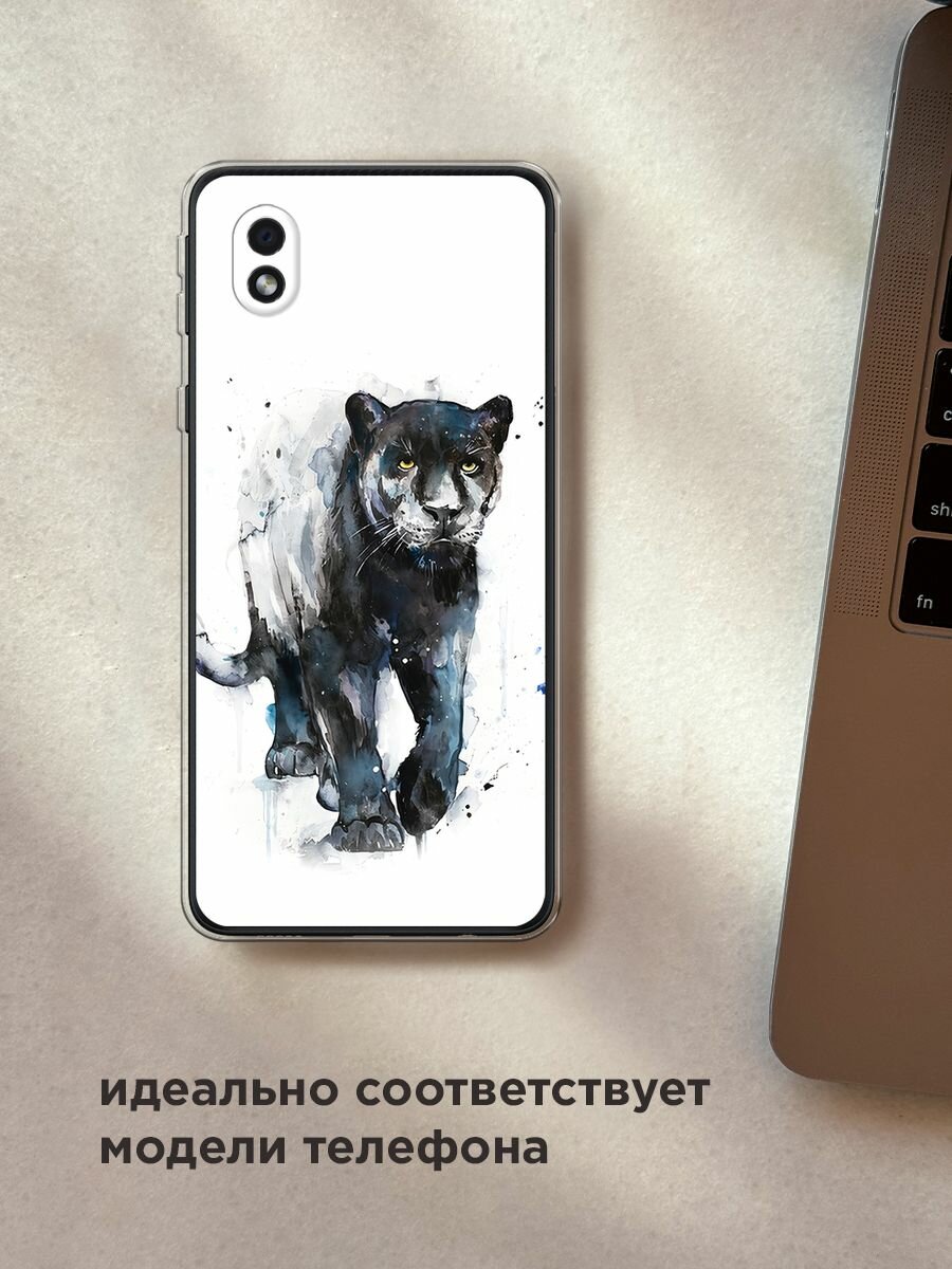 Чехол на Samsung Galaxy A01 Core / Самсунг Галакси А01 Core с принтом "Пантера арт 3" — фото 1