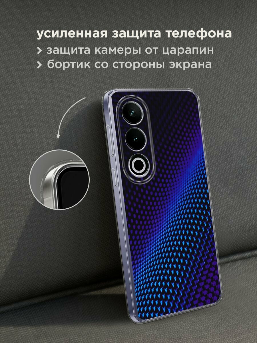 Чехол на Oneplus Ace 3V / Ван Плас Эйс 3V с принтом "Синий карбон" — фото 1