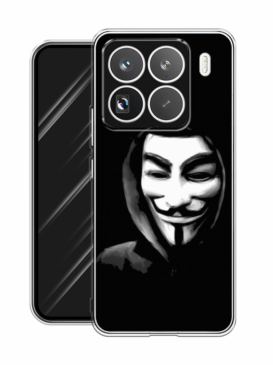 Силиконовый чехол на Xiaomi 15 Pro / Сяоми 15 Про с принтом "Анонимус" — фото 1