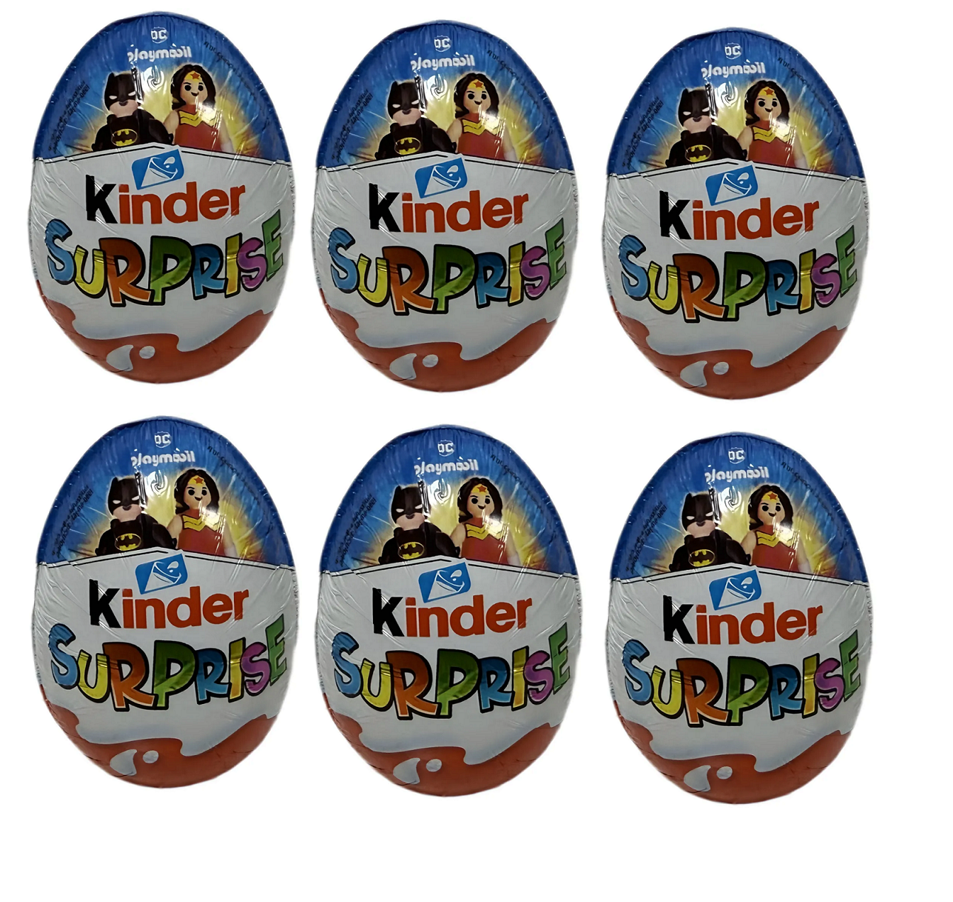 Набор шоколадных яиц Kinder Surprise DC Playmobil, ( 6 х 20 гр.). Польша