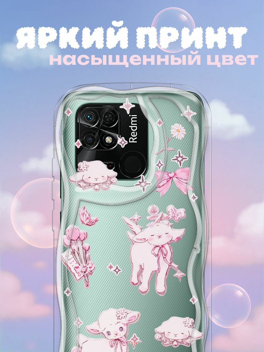 Чехол на Xiaomi Redmi 10C / Редми 10С с принтом "Милые козочки" — фото 1