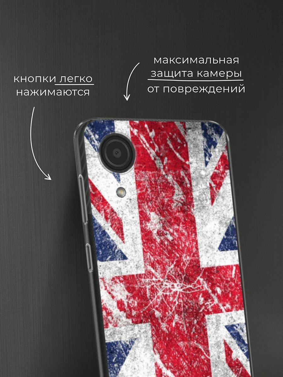 Чехол на Samsung Galaxy A03 Core / Самсунг Галакси А03 Core с принтом "Флаг британский" — фото 1