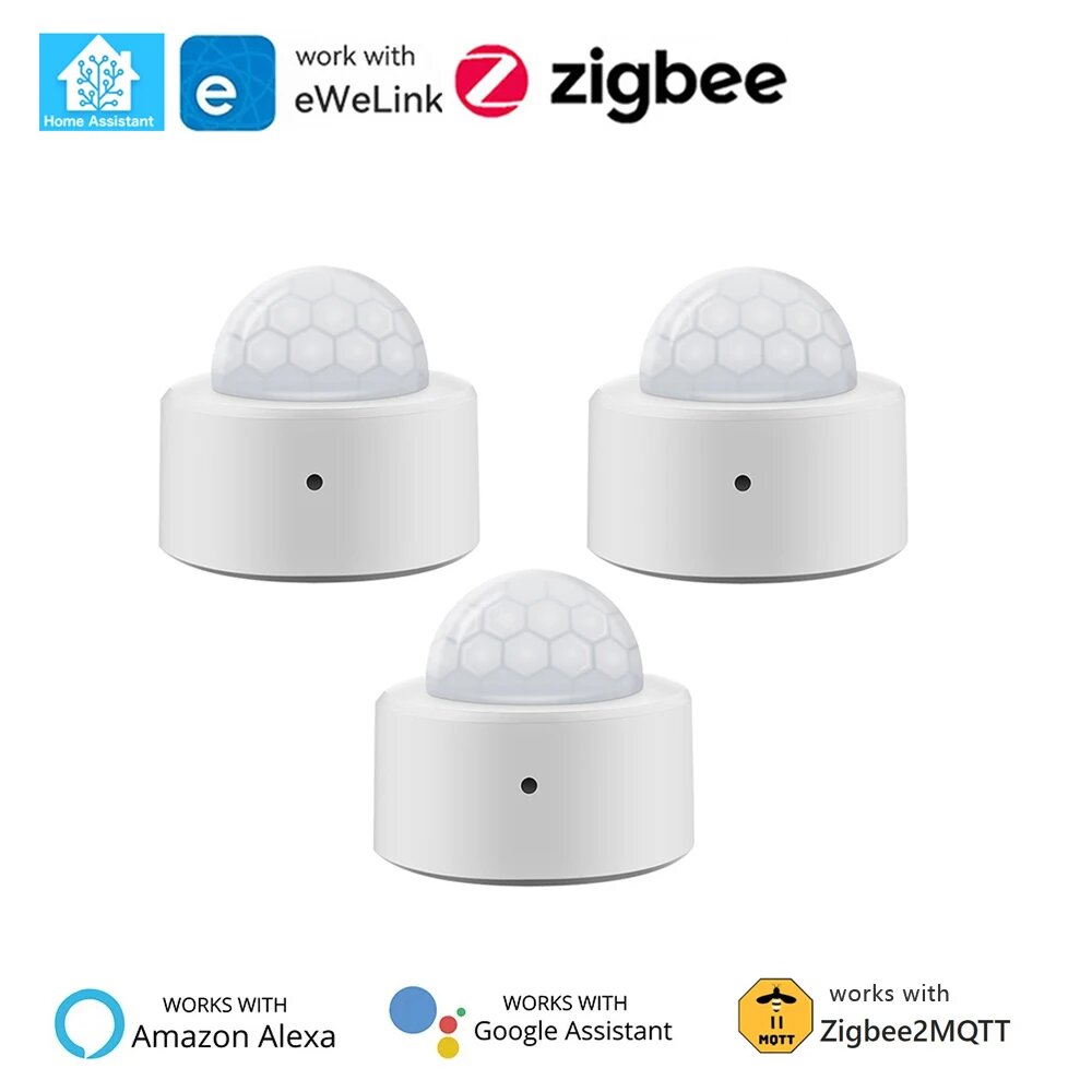 Kayesmart Zigbee Mini PIR датчик движения для Home Assistant 3PCS
